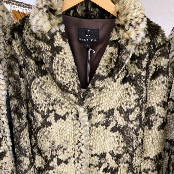 Unreal Fur | Jackets & Coats | Unreal Fur Faux Fur Python Jacket Size ...